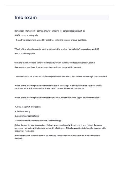 Tmc Exam Question And Answers 100 Correct 2023 2024 Tmc Stuvia Us