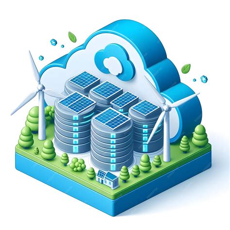 Premium Photo A Cloud Computing Data Center Powered By Renewable Energy Sources For