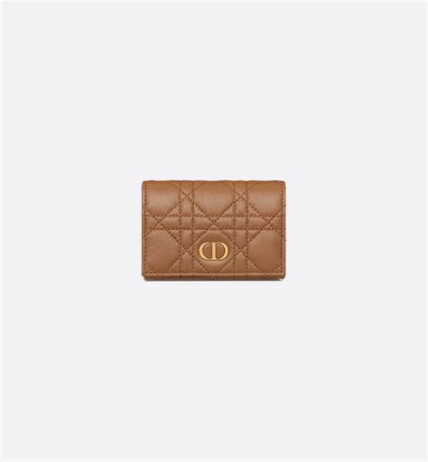 Dior Caro Glycine Wallet Camel Supple Cannage Calfskin Dior