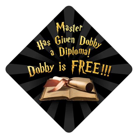 Dobby Is Free Harry Potter Grad Cap Tassel Topper Tassel Toppers Professionally Decorated