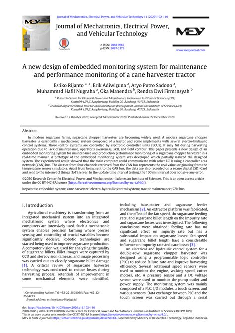 Pdf A New Design Of Embedded Monitoring System For Maintenance And Performance Monitoring Of A