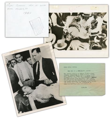 Lot Bonnie And Clyde Two Vintage Postmortem Press Photos Including