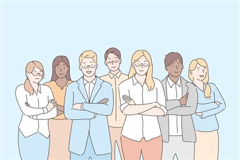 Team Of Businesspeople Teamwork Collaboration Concept 23576253 Vector Art At Vecteezy