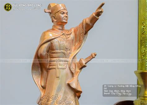 Tượng Lý Thường Kiệt Bằng Đồng Đỏ Cao 48cm