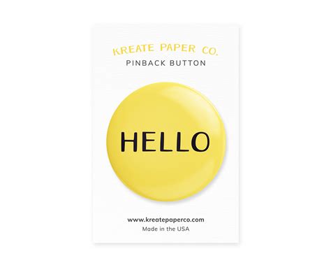 hello button kreate paper co
