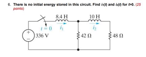 solved 6 there is no initial energy stored in this circuit