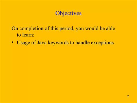 Keywords For Exceptions44