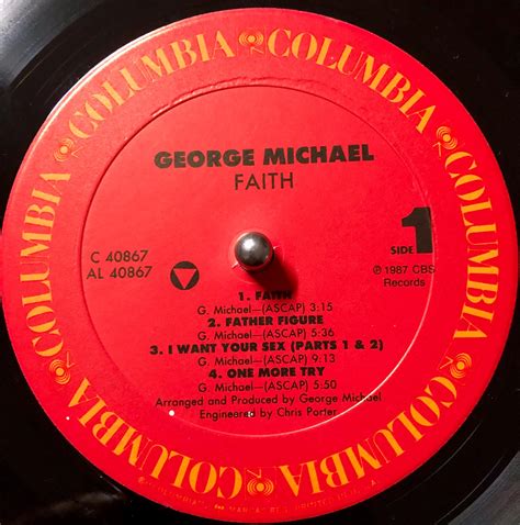 1987 George Michael Faith Vinyl Lp Album Stereo Etsy
