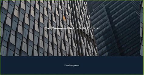 Shell Command To Tar Directory Excluding Certain Folders