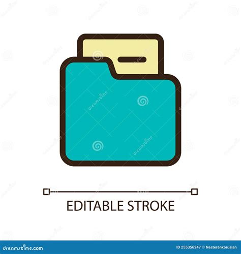 Folder Pixel Perfect Rgb Color Ui Icon Stock Vector Illustration Of Supply Phone 255356247