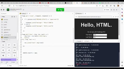 Basic Node And Express Chain Middleware To Create A Time Server Learn Freecodecamp Part 8 Youtube