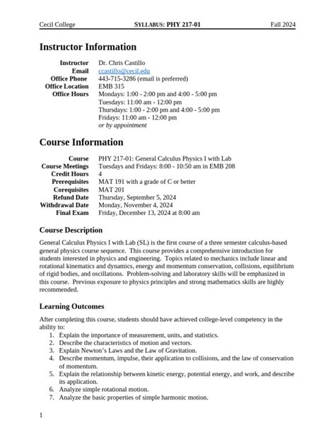 2024 Fall Syllabus Pdf