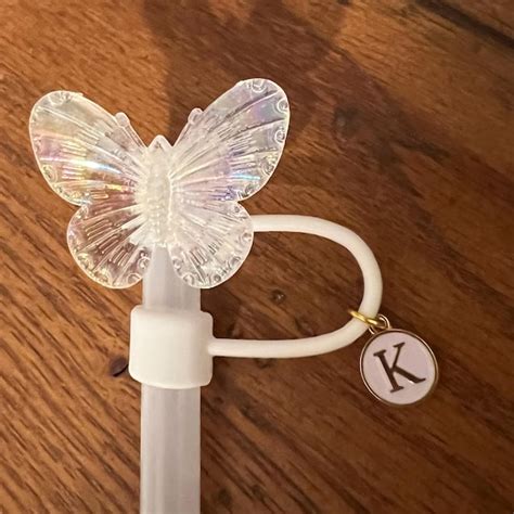 Colorful Butterfly Straw Topper Cute Laser Butterfly Straw Cover With