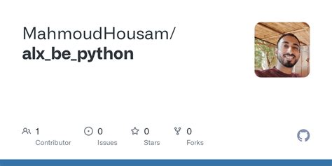 GitHub MahmoudHousam Alx Be Python