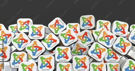 Joomla Social Media Logos Visual Presentation Background Design