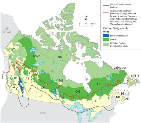 Woodland Caribou Range Map Non Domestic Sources Of Canadian Boreal