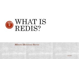 Introduction To Redis PPTX Operating Systems Computer Software And Applications