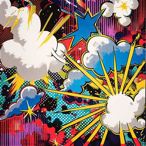 Panel Collage Featuring Vibrant Comic Style Illustrations Of Sunbursts