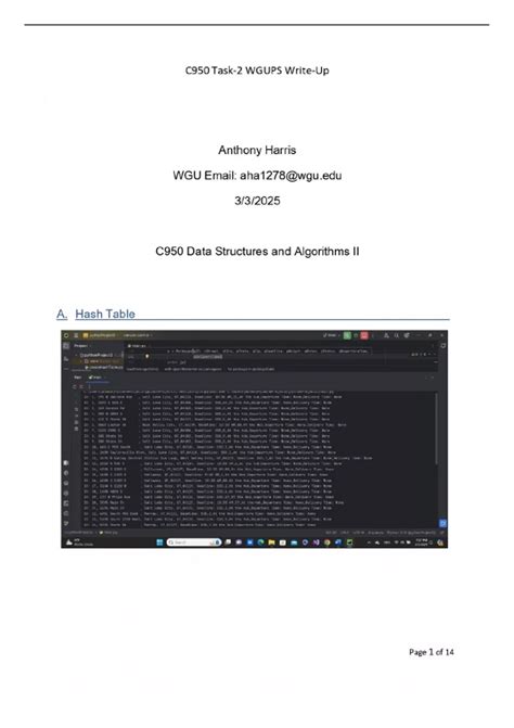 Wgu C950 Task 2 Data Structures And Algorithms Ii With Complete Solutions 2025 Wgu C950