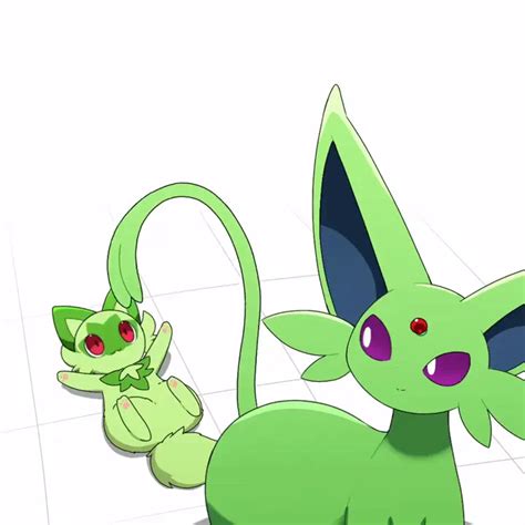 Espeon And Sprigatito Pokemon Drawn By Tarotontaro Danbooru