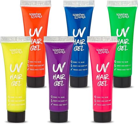Moon Glow Blacklight Neon Uv Hair Gel 067oz Set Of 8
