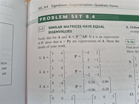 Solved Sec 84 Eigenbases Diagonalization Quadratic Forms