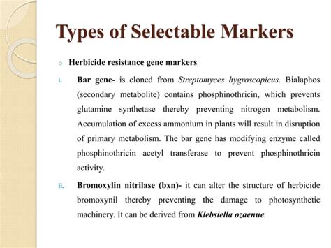 Screenable And Selectable Markers Pptx Chemistry Science