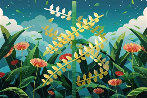 Biotech Gmo Concept Showcasing Genetic Modifications In Plants Stock