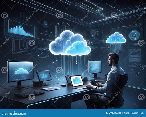 The Power And Potential Of Cloud Computing Stock Illustration Illustration Of Future Science