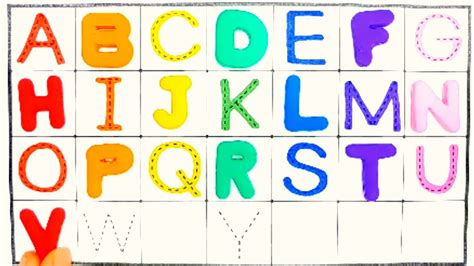 영어놀이 Learn Alphabet 알파벳 대문자 그리기 색칠하기 Abc Song 어린이 동요들으며 알파벳 읽기 색깔놀이 Youtube