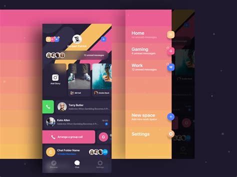 messenger spaces mobile app design animation web design branding by