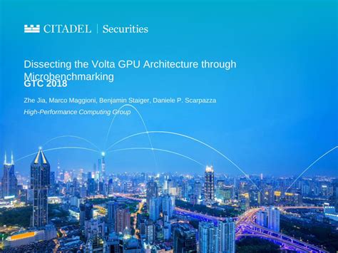 PDF Dissecting The Volta GPU Architecture Through On Demand Gputechconf Gtc