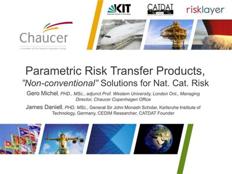 Parametric Risk Transfer Products Gero Michel Ppt