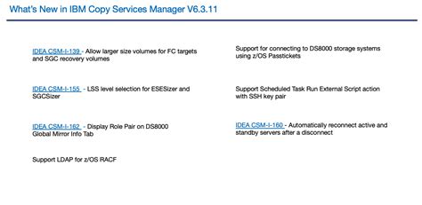 What S New In IBM Copy Services Manager 6 3 11 0 What S New In IBM Copy Services Manager 6 3 11 0