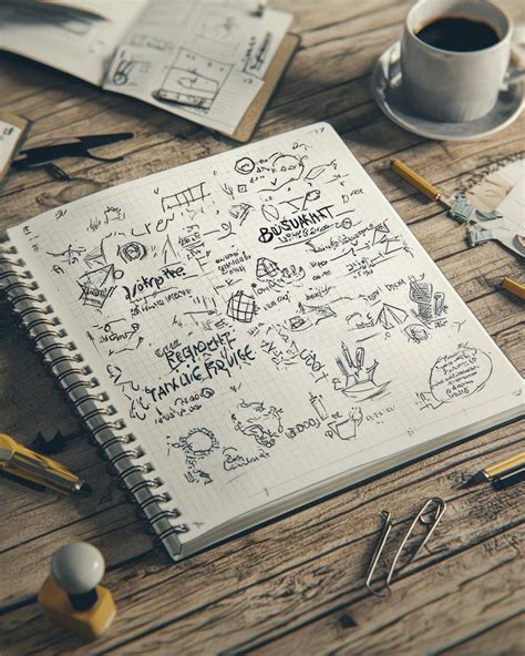 Creative Notebook Full Of Doodles Perfectly Blends Business Model Canvas And Bmc For Innovative