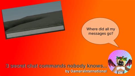 3 Secret Roblox Chat Commands That Nobody Knows Youtube