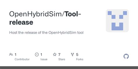 GitHub OpenHybridSim Tool Release Host The Release Of The OpenHybridSim Tool