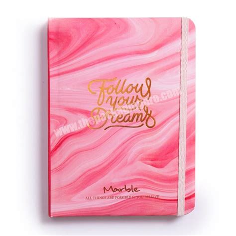 Customized Marble Printed Undated Lined Journal Book Hard Cover Agenda