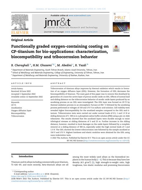 Pdf Functionally Graded Oxygen Containing Coating On Cp Titanium For Bio Applications