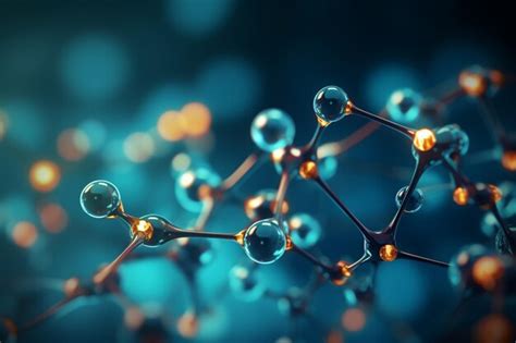 Premium Ai Image Science Molecular Structure Background With Atom