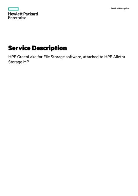 Hpe Greenlake For File Storage Software Attached To Hpe Alletra Storage