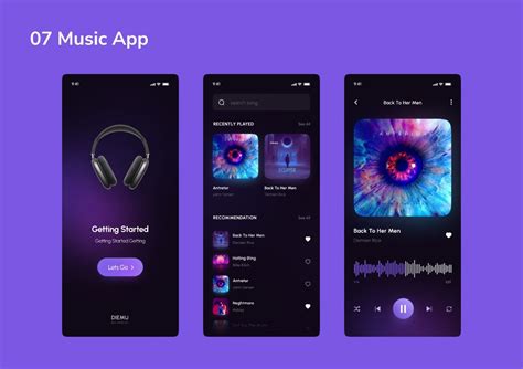 Music App Ui Design Music Player Ui Design Music App Layout