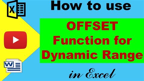 How To Use Offset Function For Dynamic Range Youtube