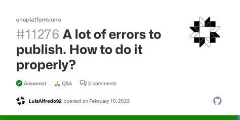 A Lot Of Errors To Publish How To Do It Properly Unoplatform Uno Discussion GitHub