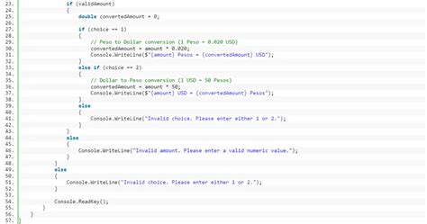 Currency Converter Program In Csharp