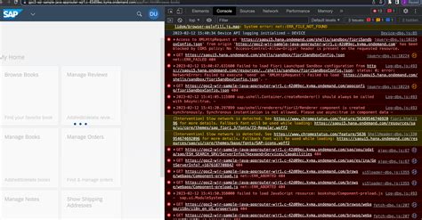Unable To Open The Page After Subscription Several Errors Occurred Issue SAP Samples