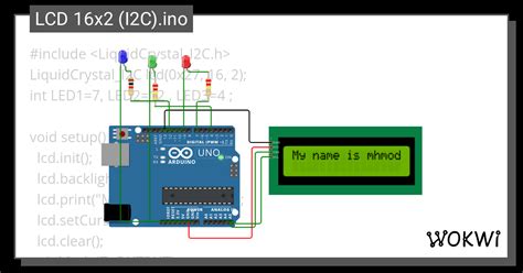 LCD X I C Ino Copy Wokwi ESP STM Arduino Simulator