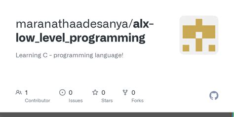 Github Maranathaadesanyaalx Lowlevelprogramming Learning C