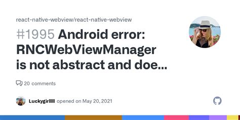Android Error RNCWebViewManager Is Not Abstract And Does Not Override Abstract Method