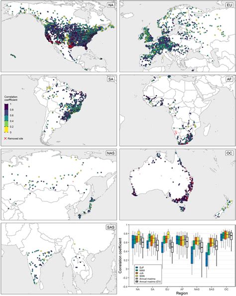 Maps And Boxplots Dark Gray Showing The Model Performance In
